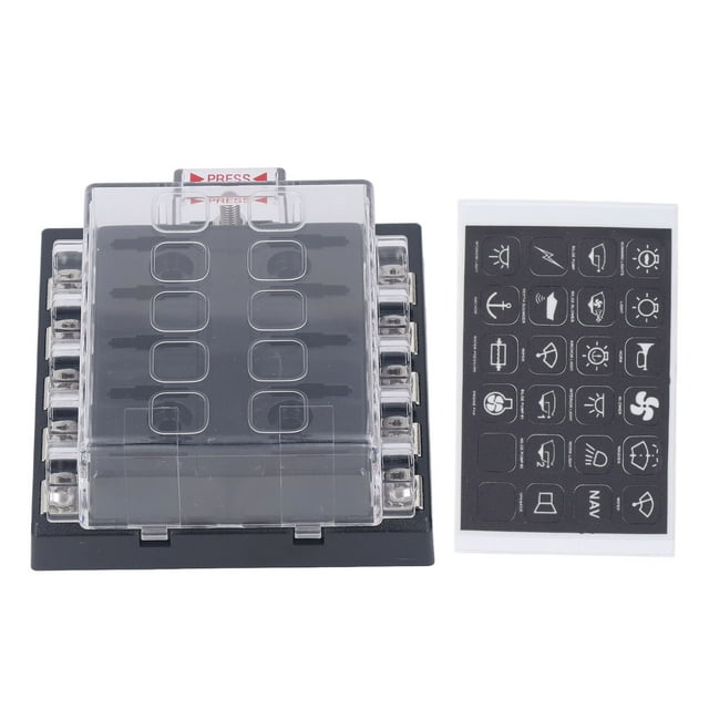 10 Way Fuse Block Waterproof Automotive Fuse Holder Auto Marine Blade ...
