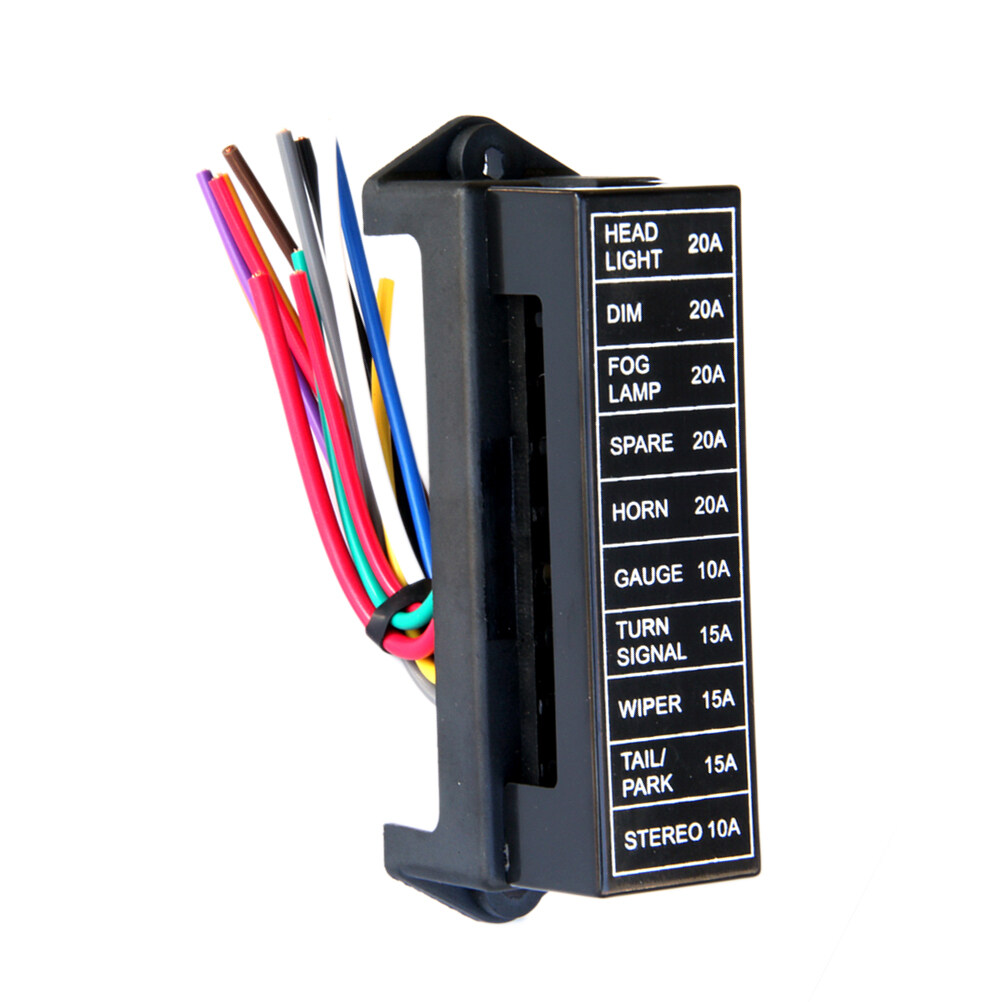 10 -Way Fuse Holder 10 Way 2 Input Fuse Holder Middle Size Fuse Fuse ...