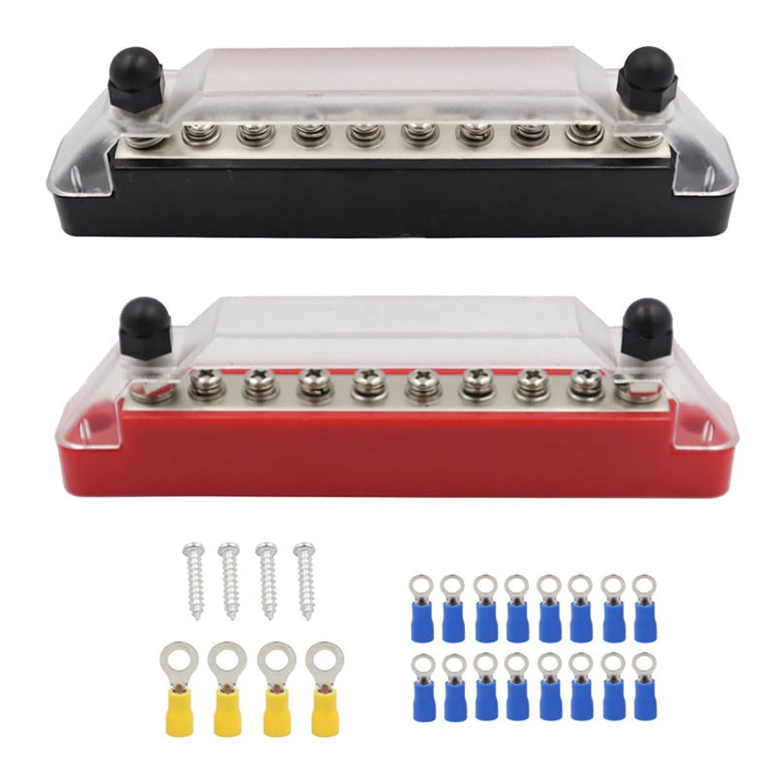 10 Way Screw Terminal Blocks 150A Busbar with Terminals for Vehicle and ...