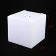 10" White LED Light Cube Stools Chair RGB Color Changing Rechargeable W ...
