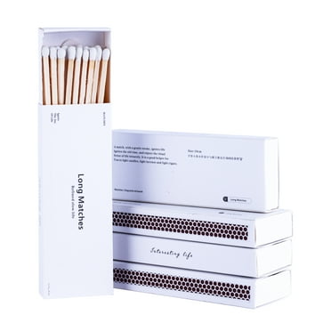 250 Plain White Cover Wooden Matches Box Matches with White Heads (5 ...