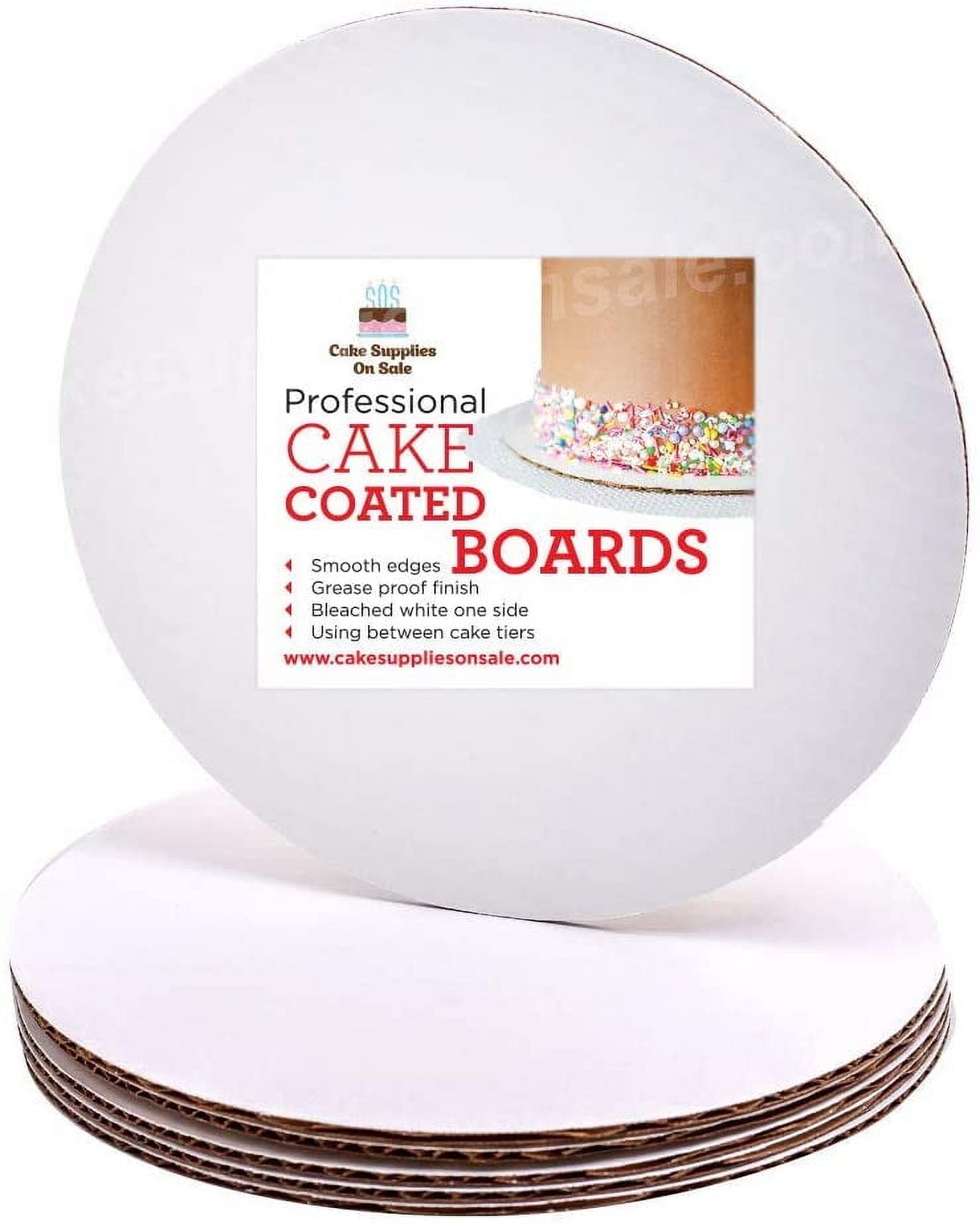 10" White Round Coated Cakeboard,Waxed Greaseproof, Disposable ...