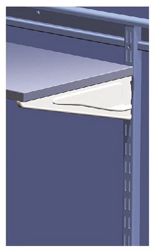 10" White Shelf Track Bracket Double Slot Used With 12", Each - Walmart.com