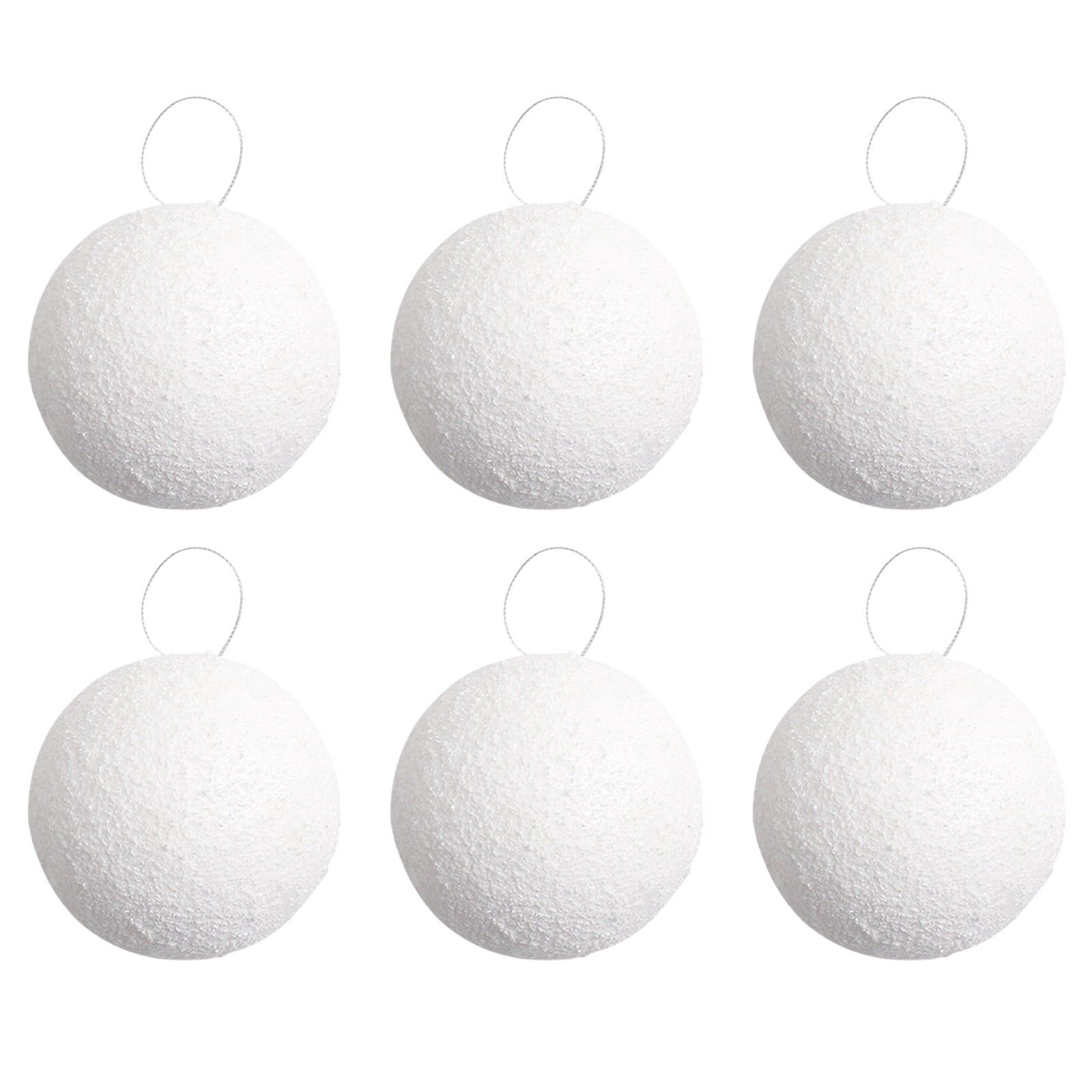 Under $10 White Snowball Ornaments, B Pure White Holiday Decor ...