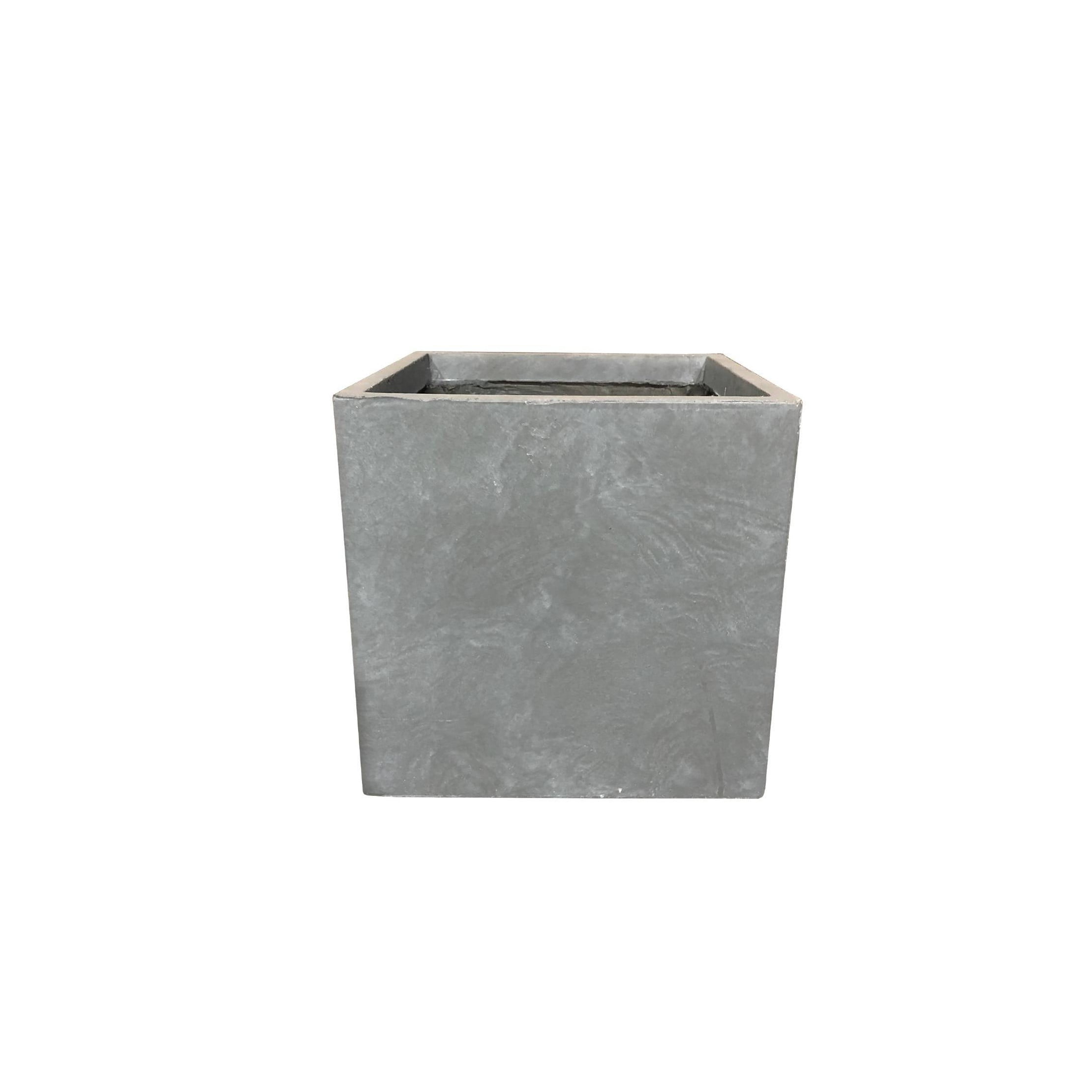 10" Wide Kante Lightweight Modern Outdoor Concrete Square Planter Slate ...