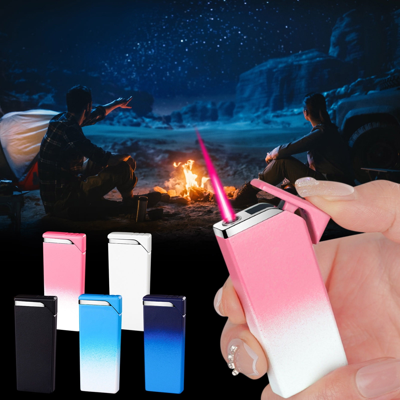 Under 10, Windproof Lightweight Portable Lighter, Metal Red Flame ...