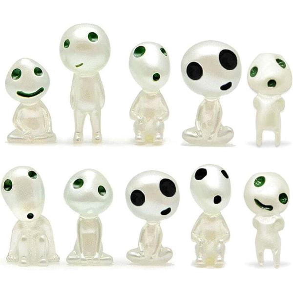10 Wooden Elf Figures Princess Mononoke Luminous Tree Elves Doll ...