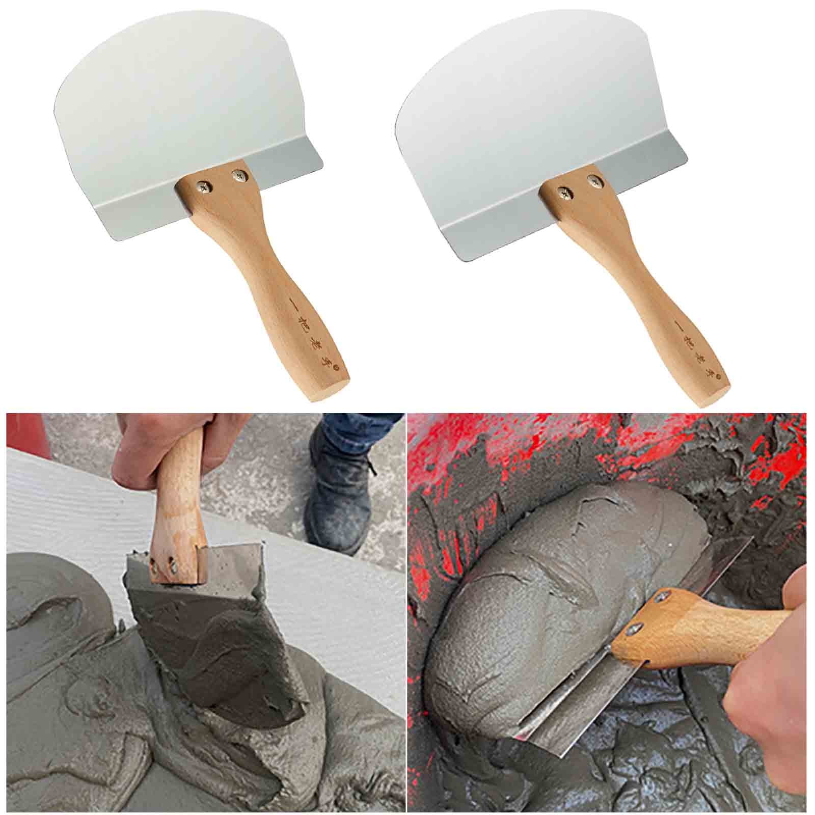 Under 10, Wooden Handle Stainless Steel Curved Blade, Bricklayer ...
