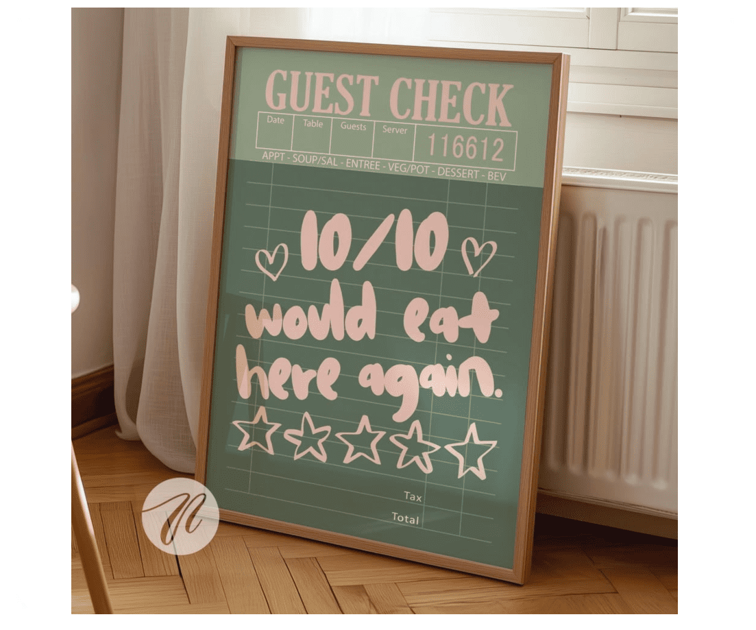 10 Would Eat Here Again Kitchen Wall Art - Walmart.com
