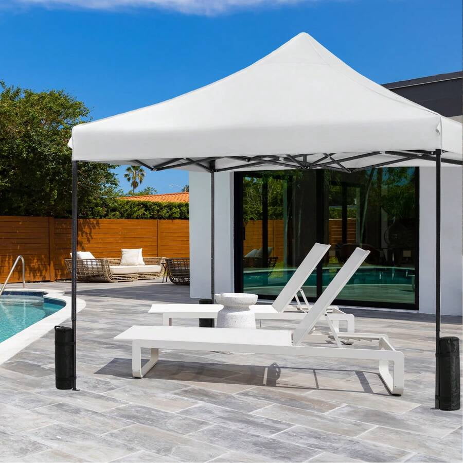 10 X 10ft Pop Up Canopy Tent Easy Setup Outdoor Shade Instant Portable ...