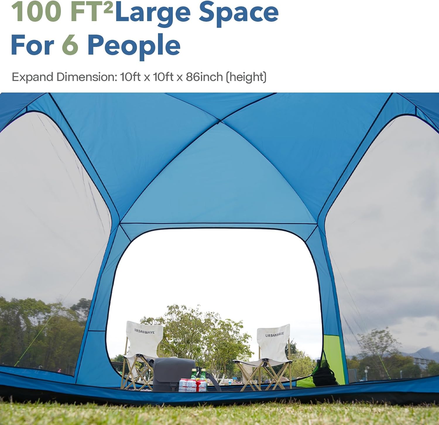 10 X 10ft Screen House Room for Camping, Screened Mesh Net Wall Canopy ...