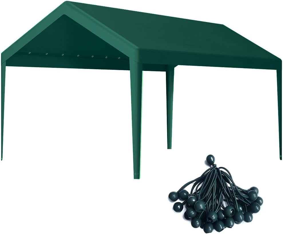 10 X 20 FT Carport Top Cover, Heavy Duty Car Tarp Canopy Tent Garage ...