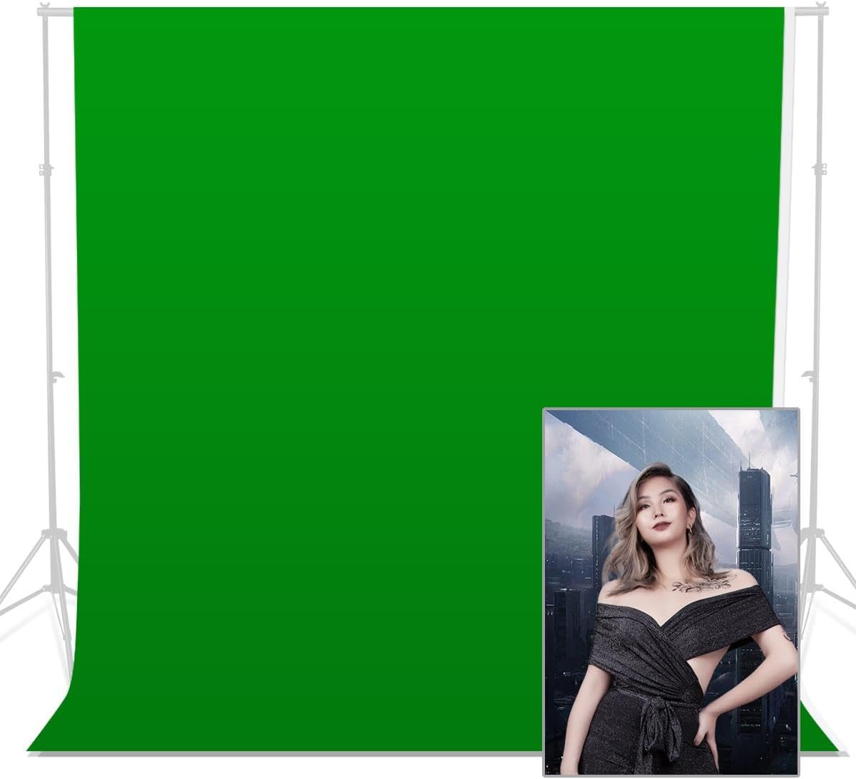 10 X 20FT Green Screen Backdrop Background for Photography, 3 X 6M ...