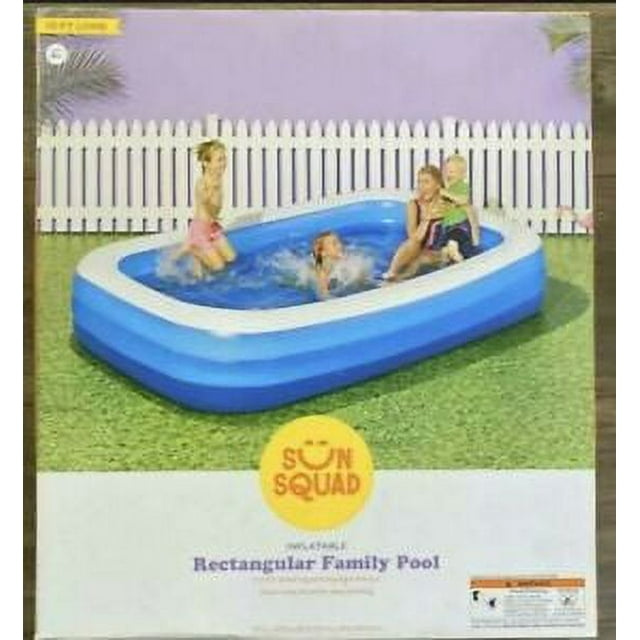 10' X 22" Deluxe Rectangular Family Inflatable Above Ground Pool - Sun ...