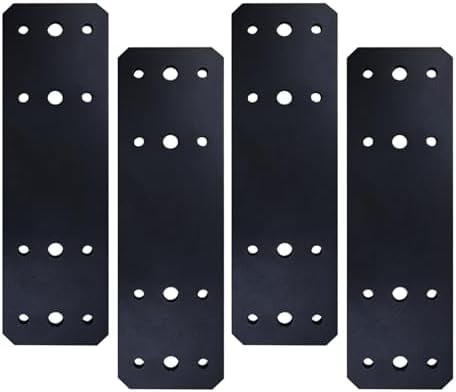 10" X 3" Straight Steel Flat Plate (4 pcs) with Powder Coating as ...