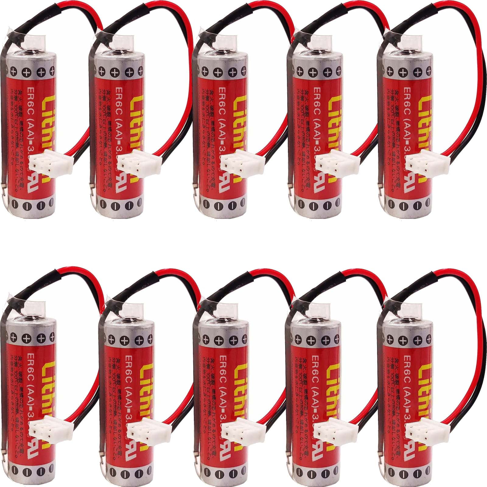 10-X FOR MAXELL ER6C AA 3.6V 1800mAh PLC Battery for Mitsubishi FX F2 ...