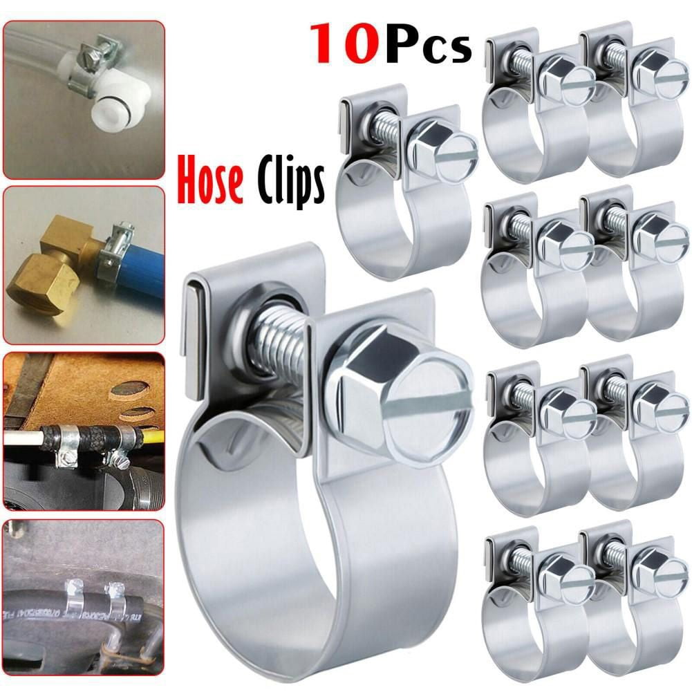 10 X Hose Jubilee HOSE Clip Clamp Fuel Line Diesel Petrol Pipe Clamps ...