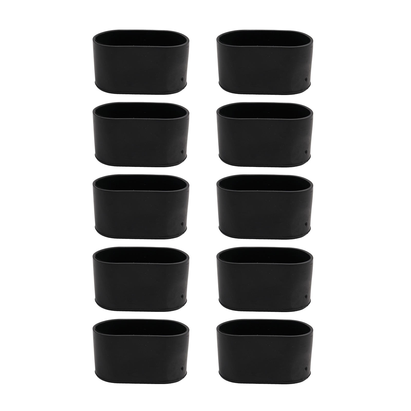 10 X Rubber Chair Leg Cap Oval Covers Furniture Table Feet Floor ...