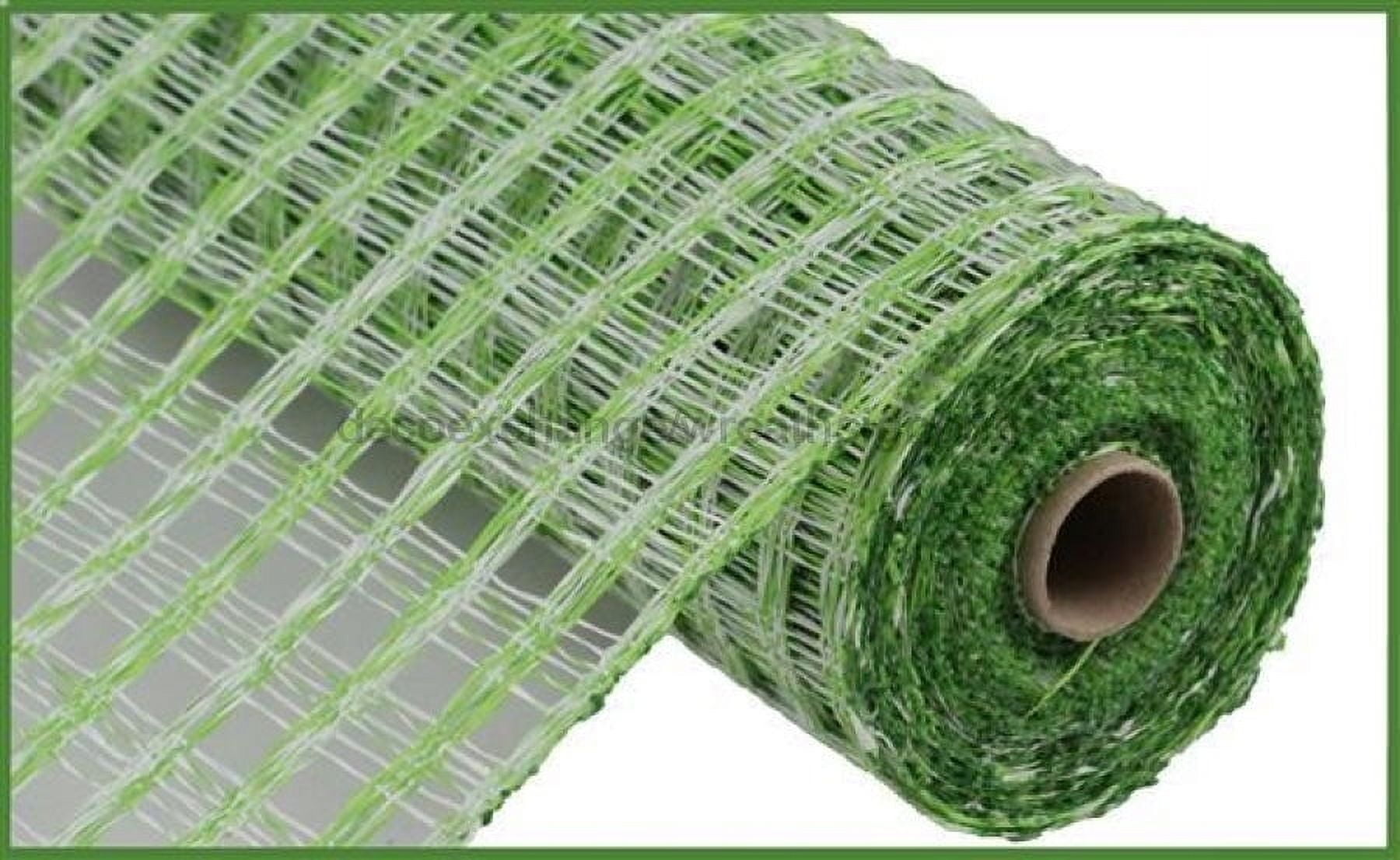 10"X10Yd Two-Tone Poly Burlap Check Mesh Lime Green/White RP815343 ...