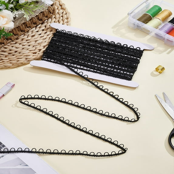 10 Yard 1/2 inch(12mm) Nylon Elastic Ribbons with Loops Elastic Button ...