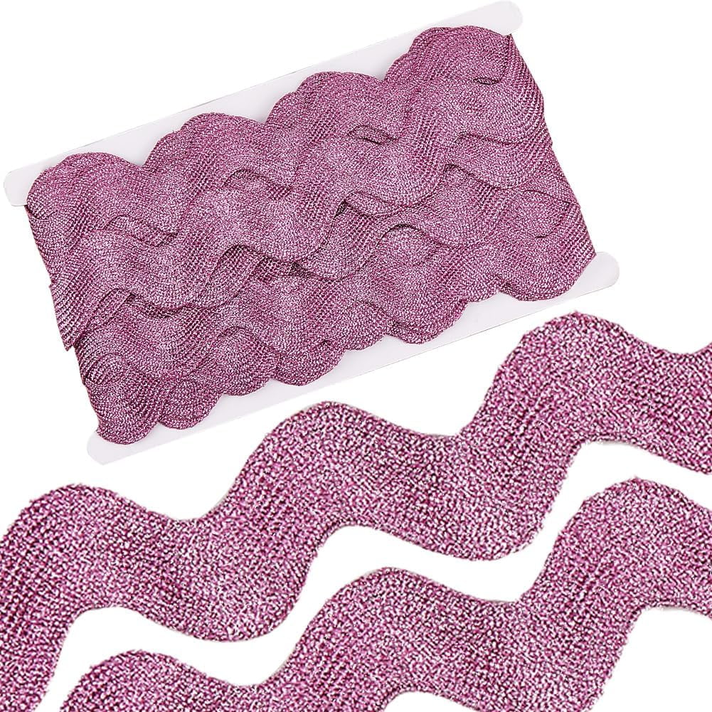 10 Yard 1.58 Inch Glitter RIC Rac Lace Trim Rick Rack Wave Bending ...