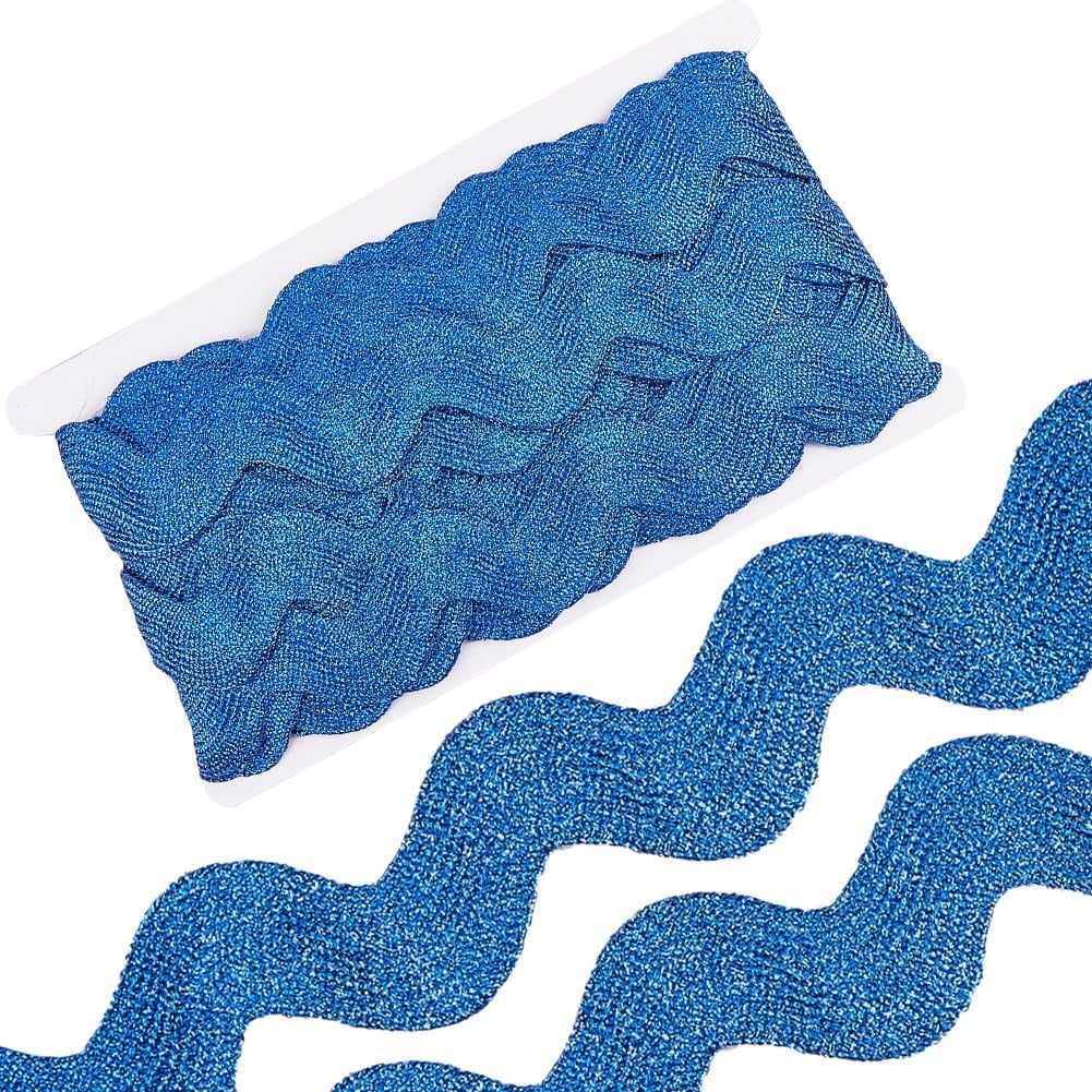 10 Yard 1.58 Inch Metallic Jumbo RIC Rac Trim Rick Rack Wave Bending ...