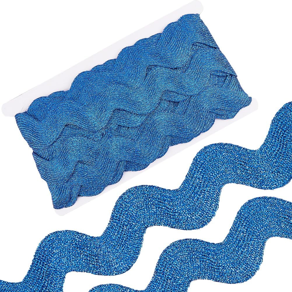 10 Yard 1.58 Inch Metallic Jumbo RIC Rac Trim Rick Rack Wave Bending ...