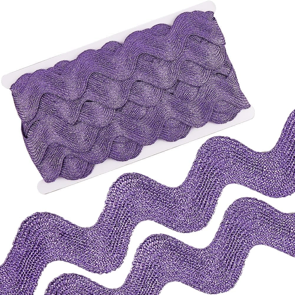10 Yard 1.58 Inch Metallic RIC Rac Trim Rick Rack Jumbo Wave Bending ...