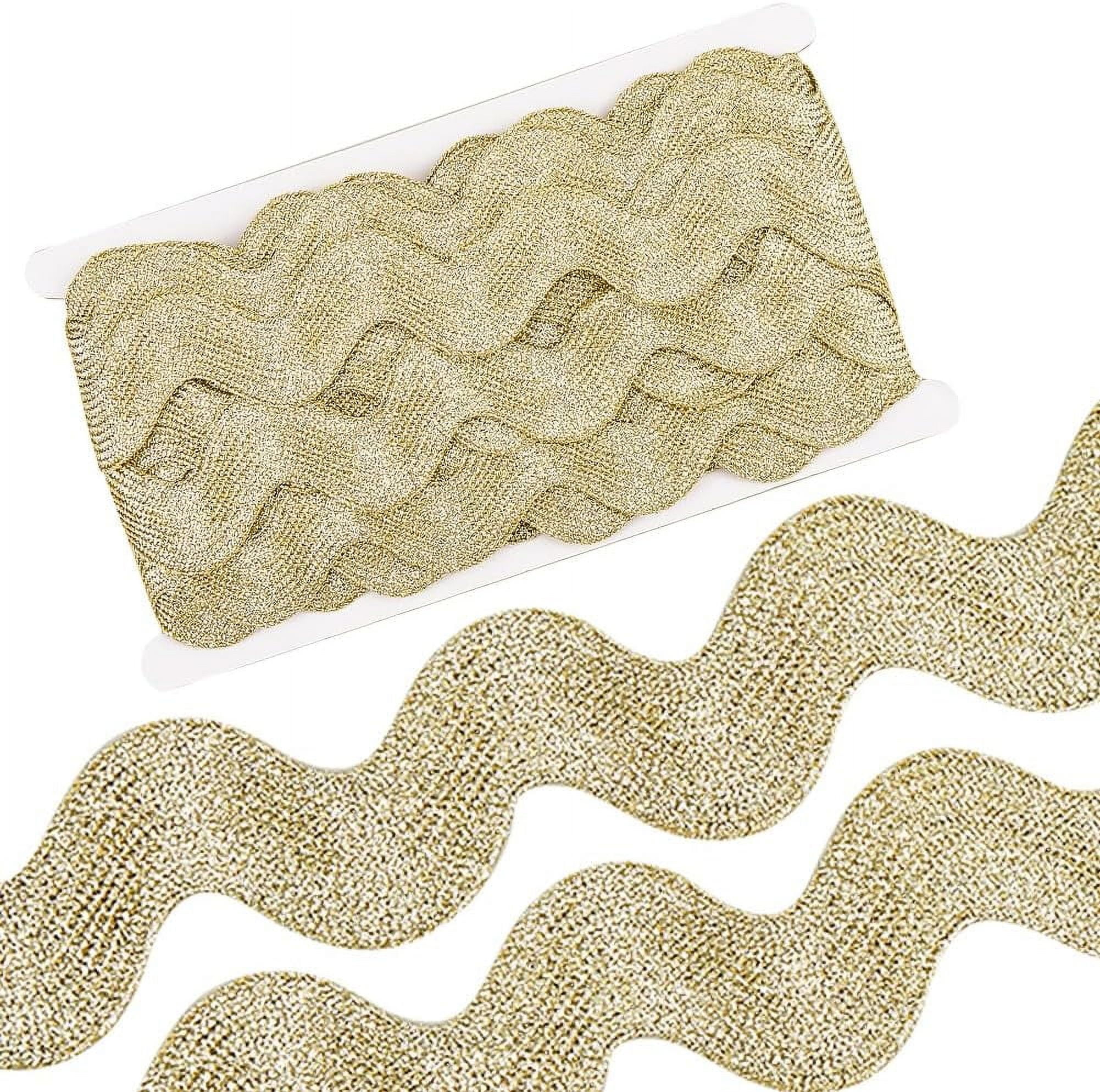 10 Yard 1.58 Inch Metallic RIC Rac Trim Rick Rack Ribbon Jumbo Wave ...