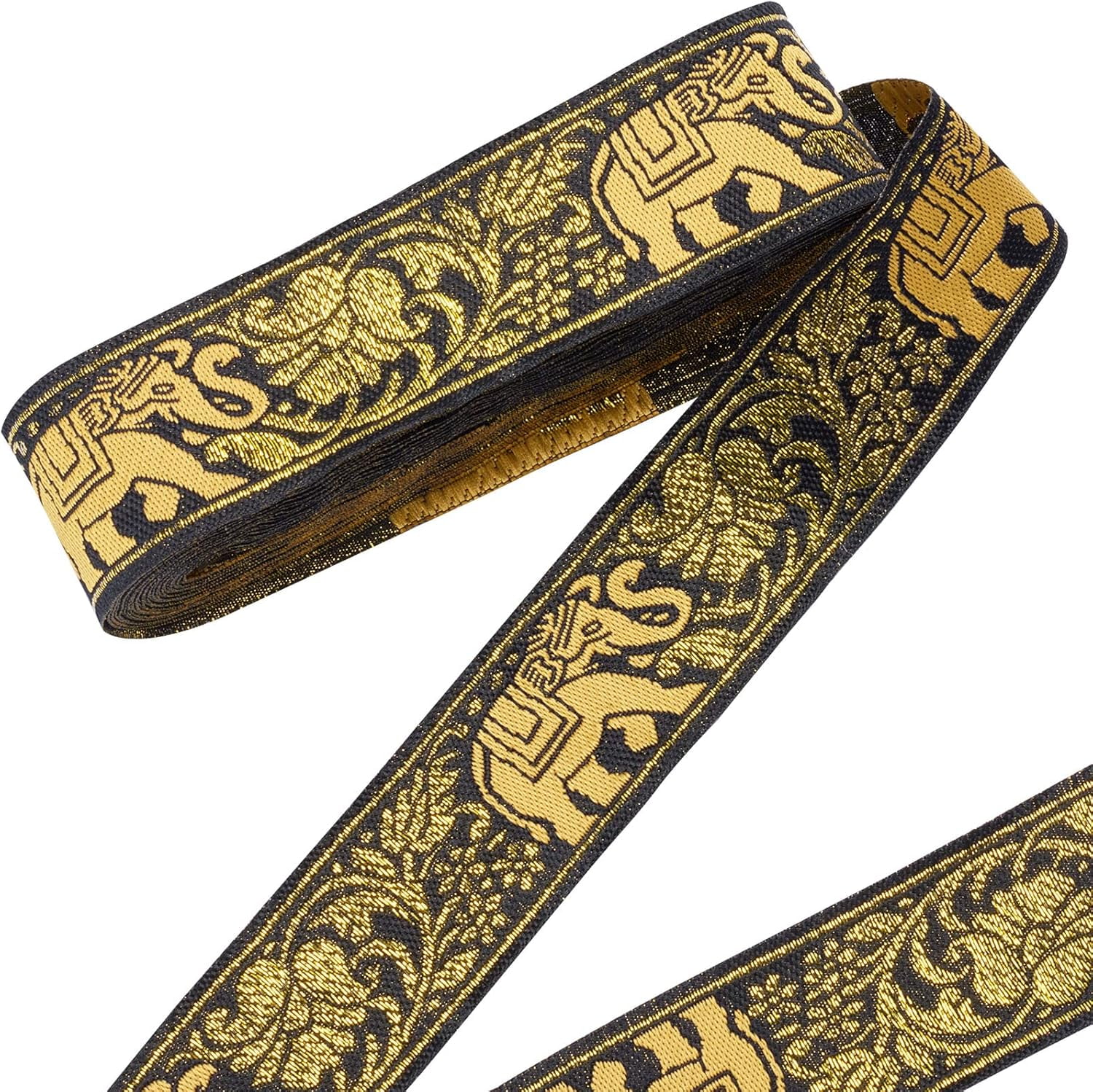 10 Yard 1.6 inch Wide Jacquard Ribbon Trim Ethnic Vintage Embroidered ...