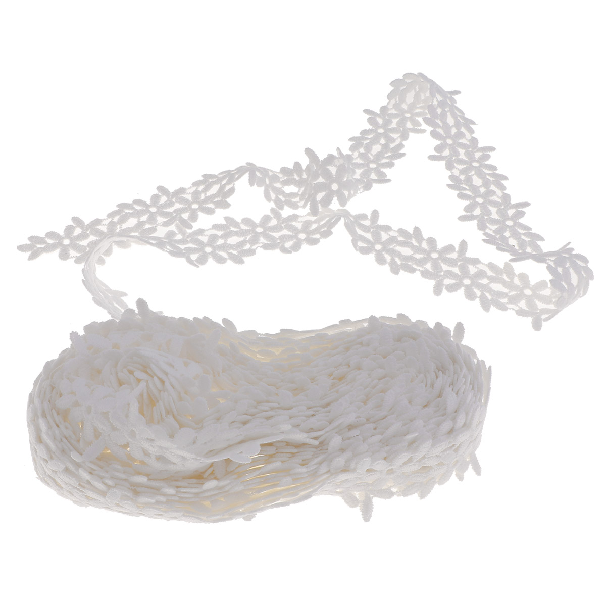 10 Yard 920x2.5cm White Lace Fabric Lining Clothing Flower Border ...