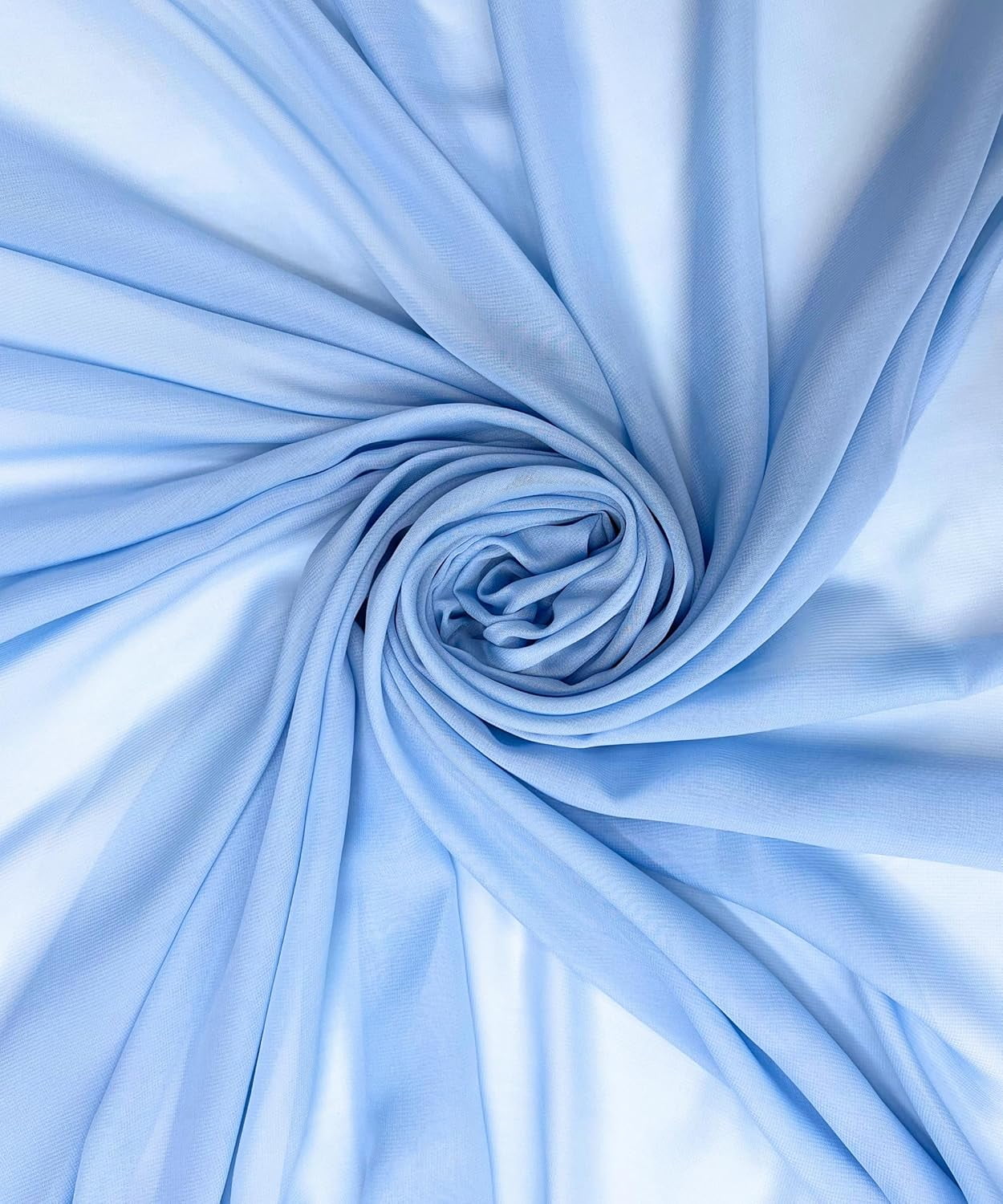 10 Yard (Baby Blue) Matte Chiffon Fabric by the yard, sheer soft fabric ...