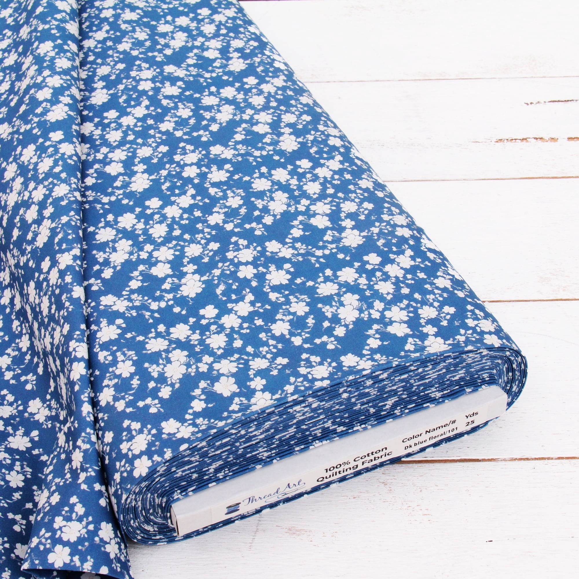 10 Yard Cut Threadart Cotton Quilting Fabric Sold By The Yard - Vintage ...