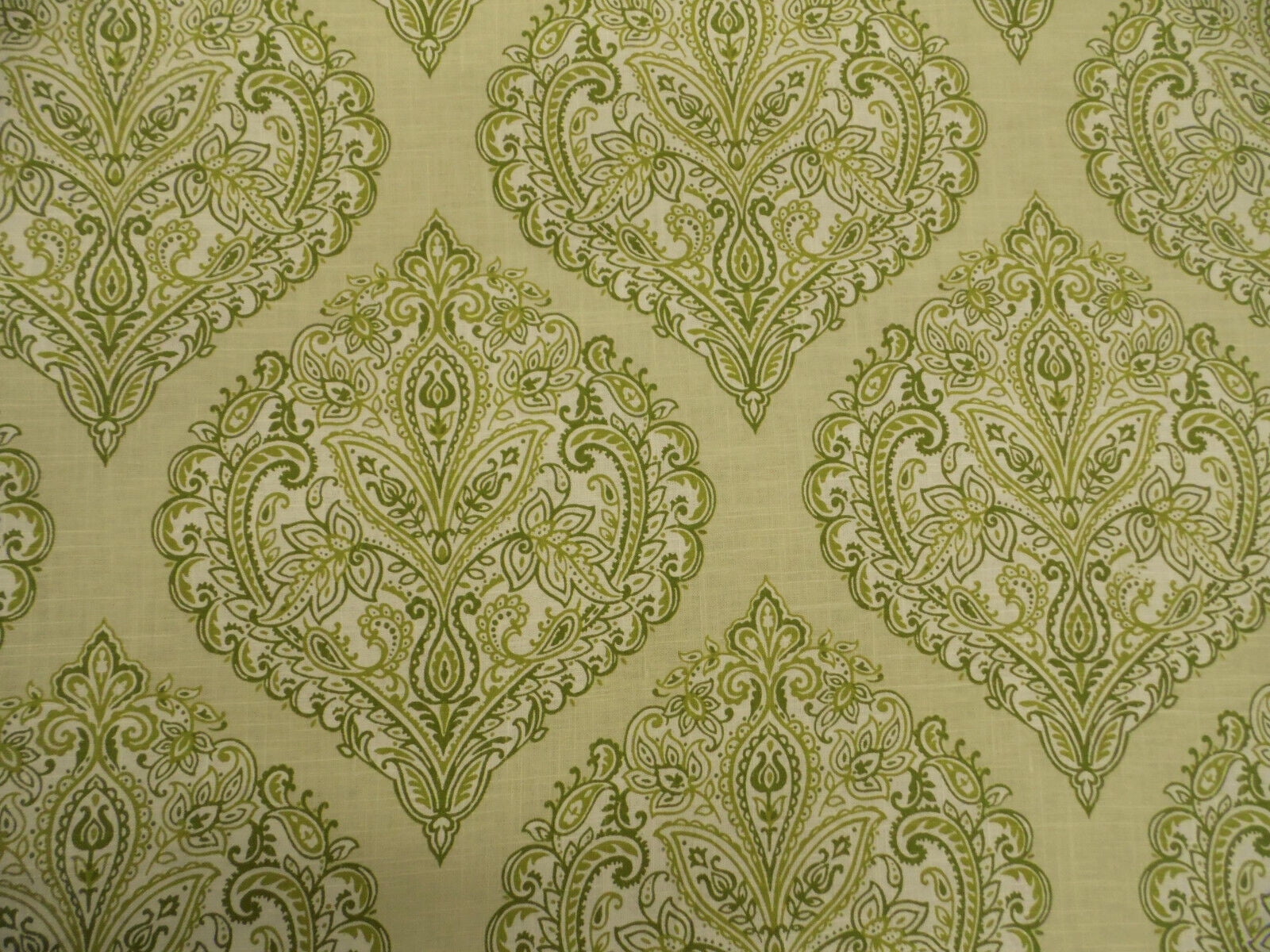 10 Yard Lot Belle Maison Arabella Linen Upholstery Drapery Fabric Moss Green Floral MM36 ...