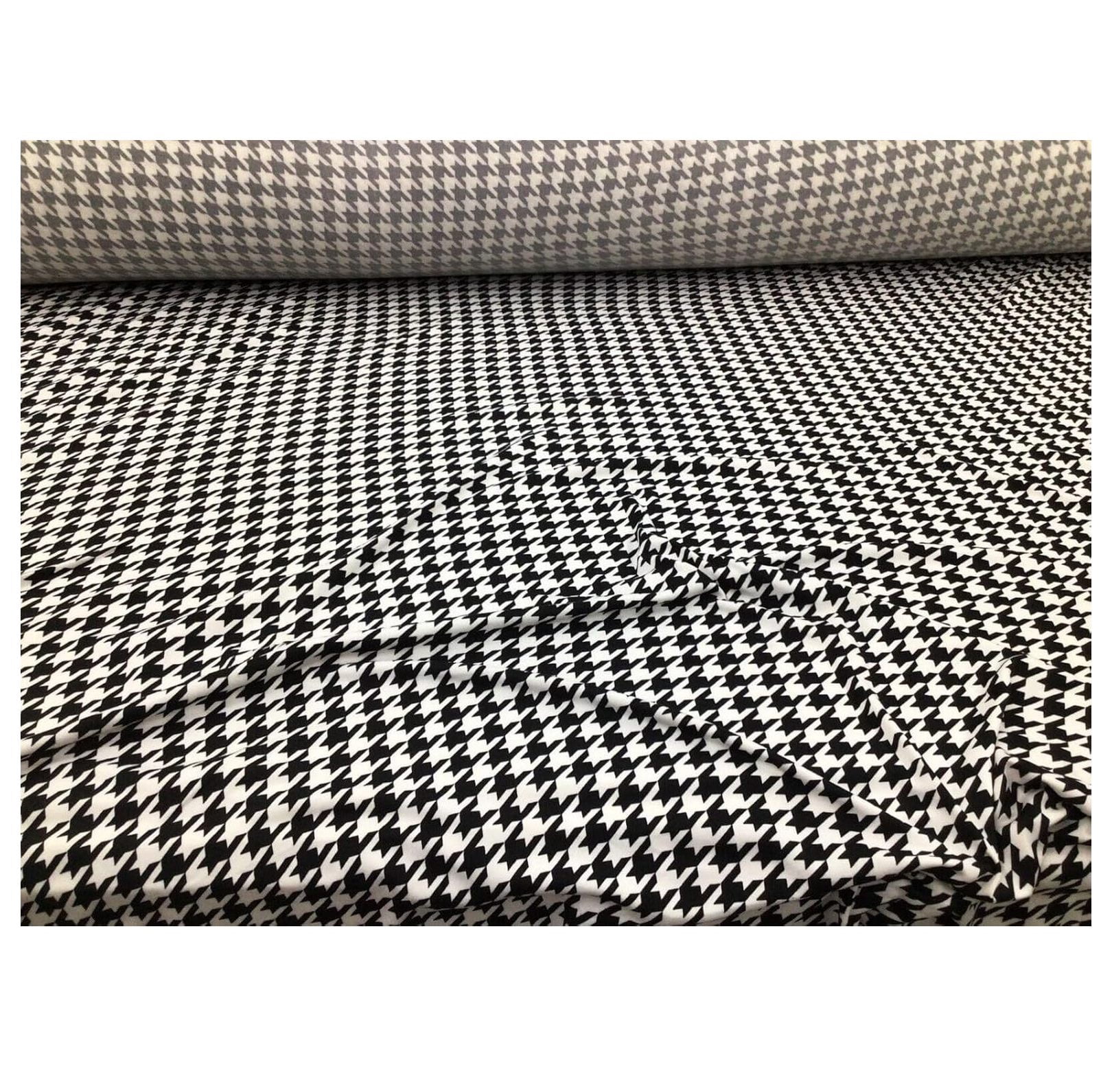 10 Yard Lot Double Brushed DTY Houndstooth Spandex Stretch Apparel ...