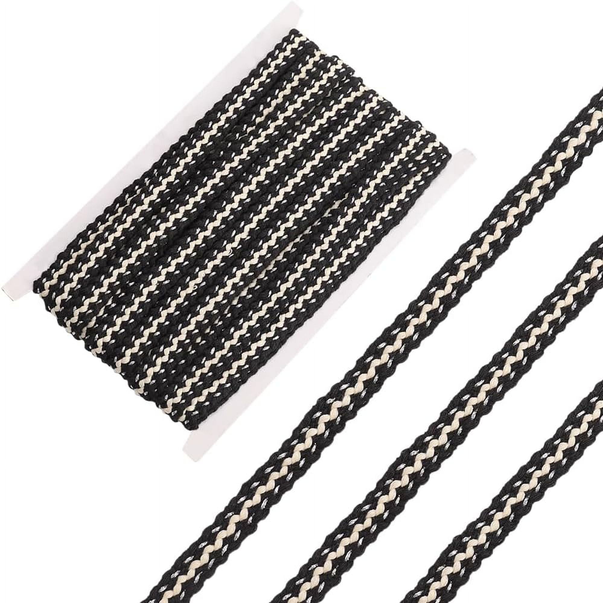 10 Yards 1/2 Inch Cotton Ribbon Gimp Braid Trim Metallic Silver Woven ...