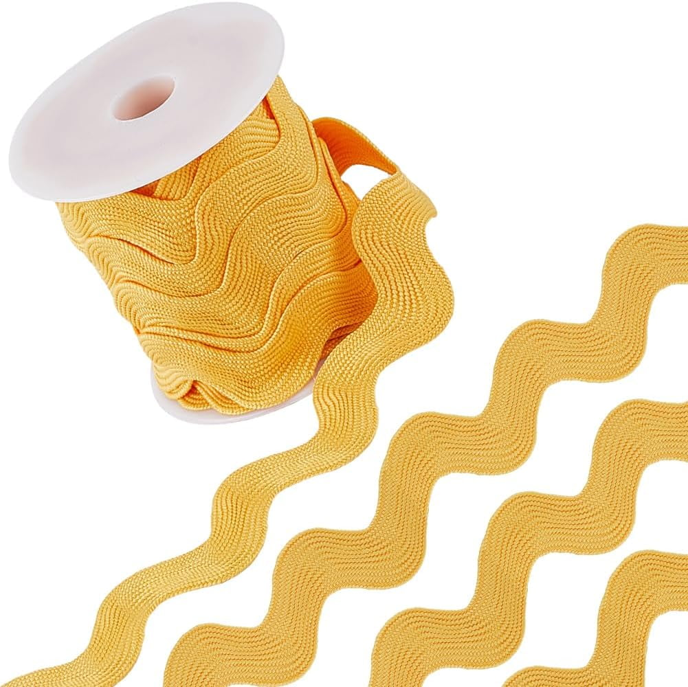 10 Yards 1.34 Inch Jumbo Rick Rack Trim Christmas RIC Rac Yellow ...