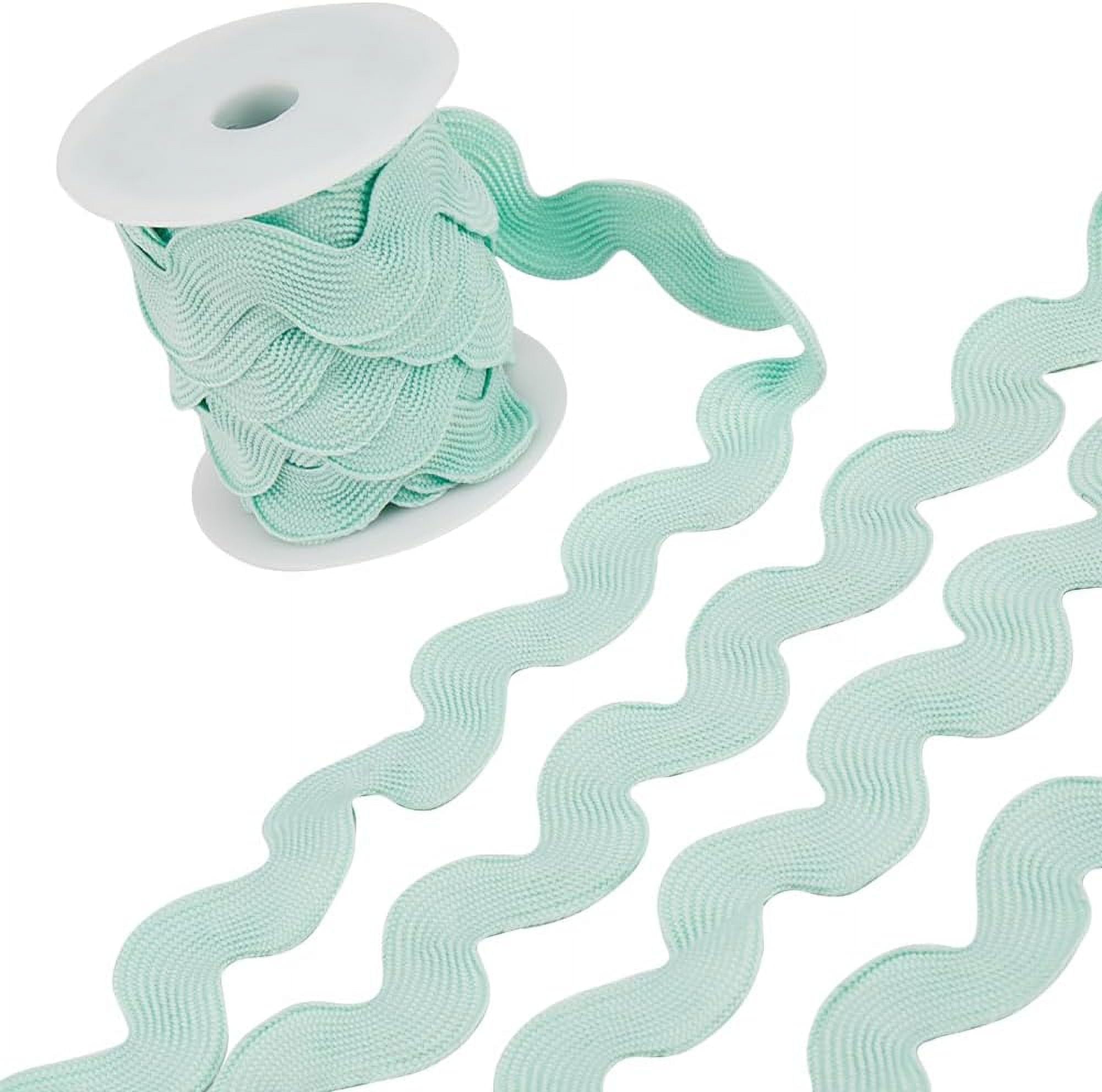 10 Yards 1.5"/37mm Wide Wave Bending Fringe Trim Aquamarine Rick Rack ...