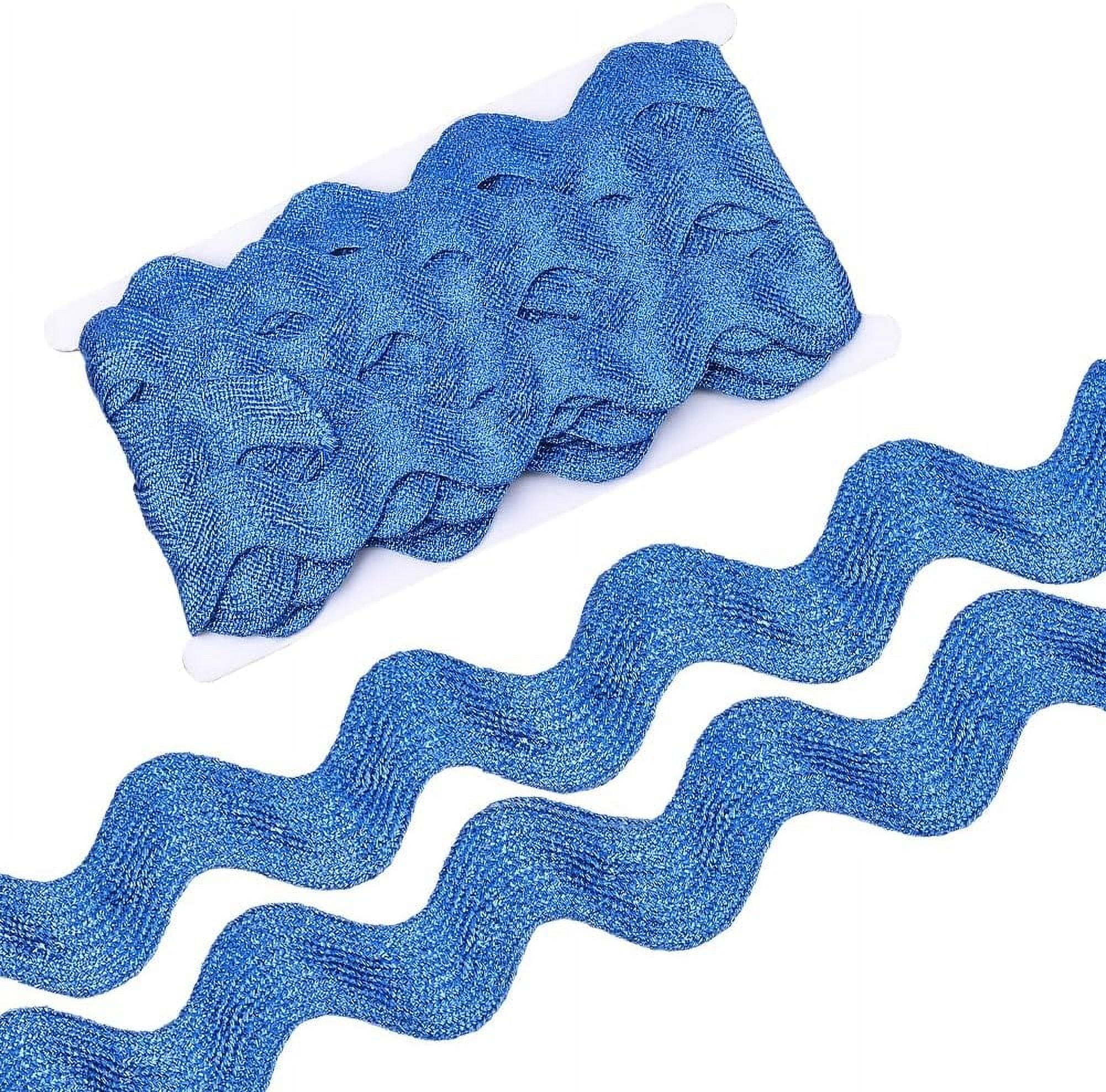 10 Yards 1.57 Inch/ 40mm Blue Glitter RIC Rac Trim Rick Rack Ribbon ...