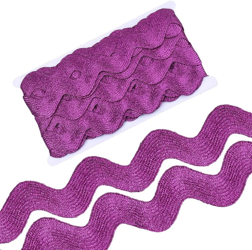 10 Yards 1.57 Inch/ 40mm Purple RIC Rac Rick Rack Trim Wave Bending ...