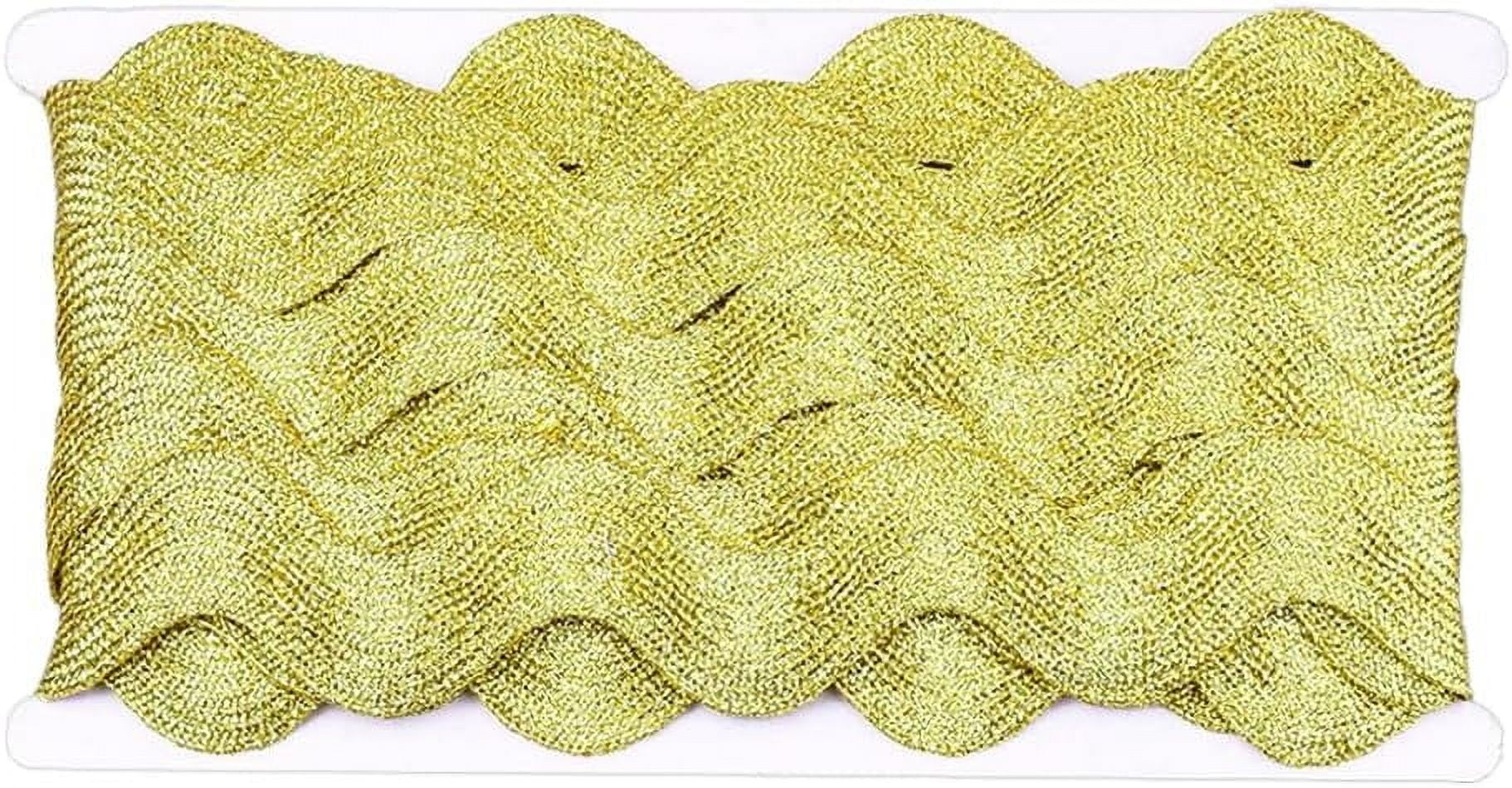 10 Yards 1.57 Inch Gold Rick Rack Trim Wide RIC Rac Ribbon Bulk ...