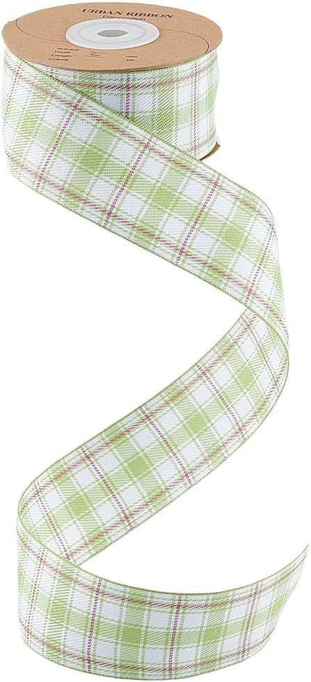 10 Yards 1.57 Inch Green Buffalo Plaid Ribbon Spring Summer Pastel ...