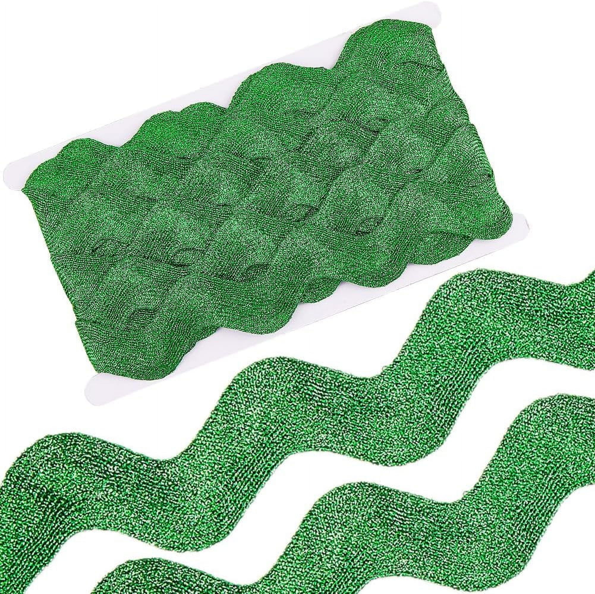 10 Yards 1.58 Inch Metallic Christmas Green RIC Rac Trim Rick Rack Wave ...