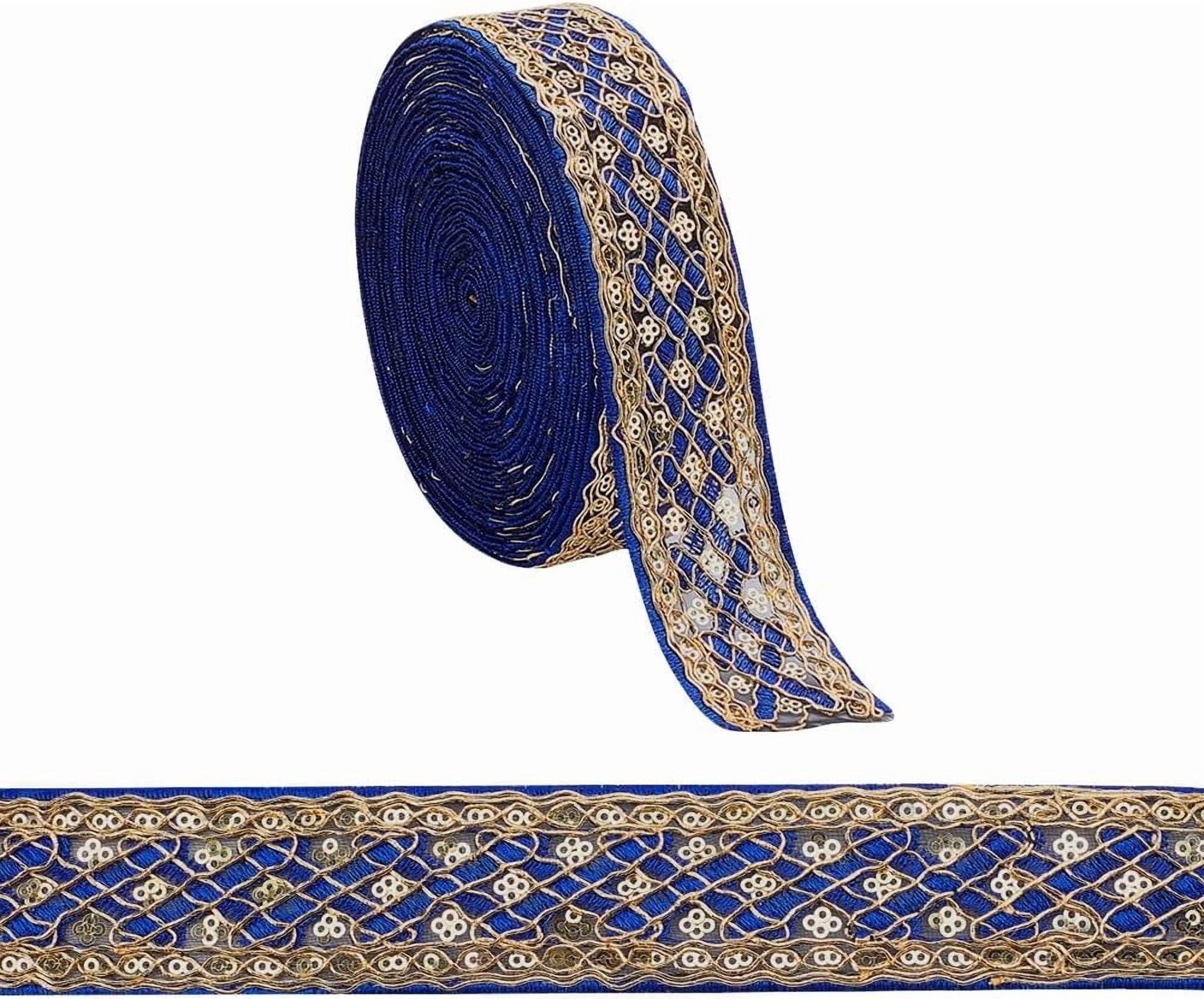 10 Yards 1.6inch Fabric Embroidered Trim Vintage Jacquard Ribbon ...