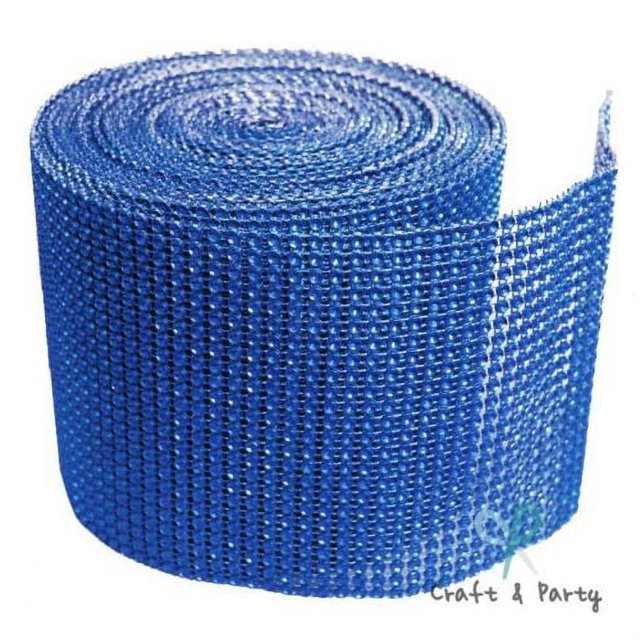 10 Yards 30 ft 24 Row Diamond Rhinestone Mesh Ribbon Bling Wrap Roll ...