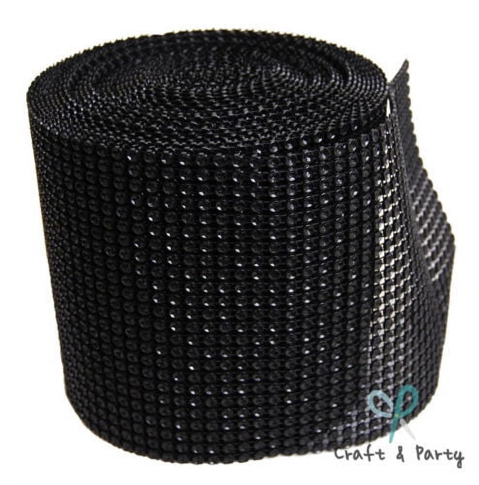 10 Yards 30 ft 24 Row Diamond Rhinestone Mesh Ribbon Bling Wrap Roll ...