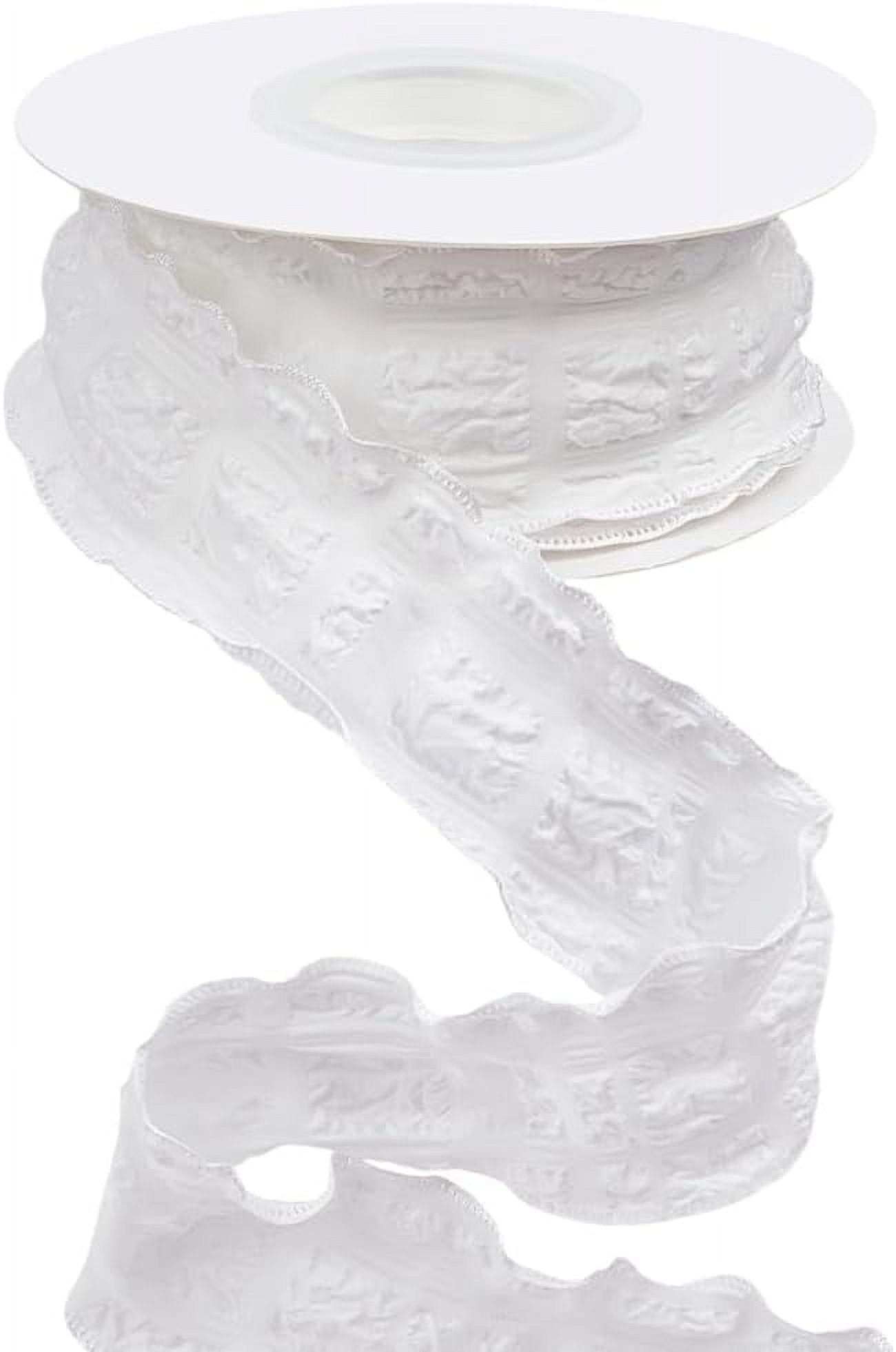 10 Yards 5/8 Inch White Gingham Ribbon Checkered Ribbon Plaid Double ...