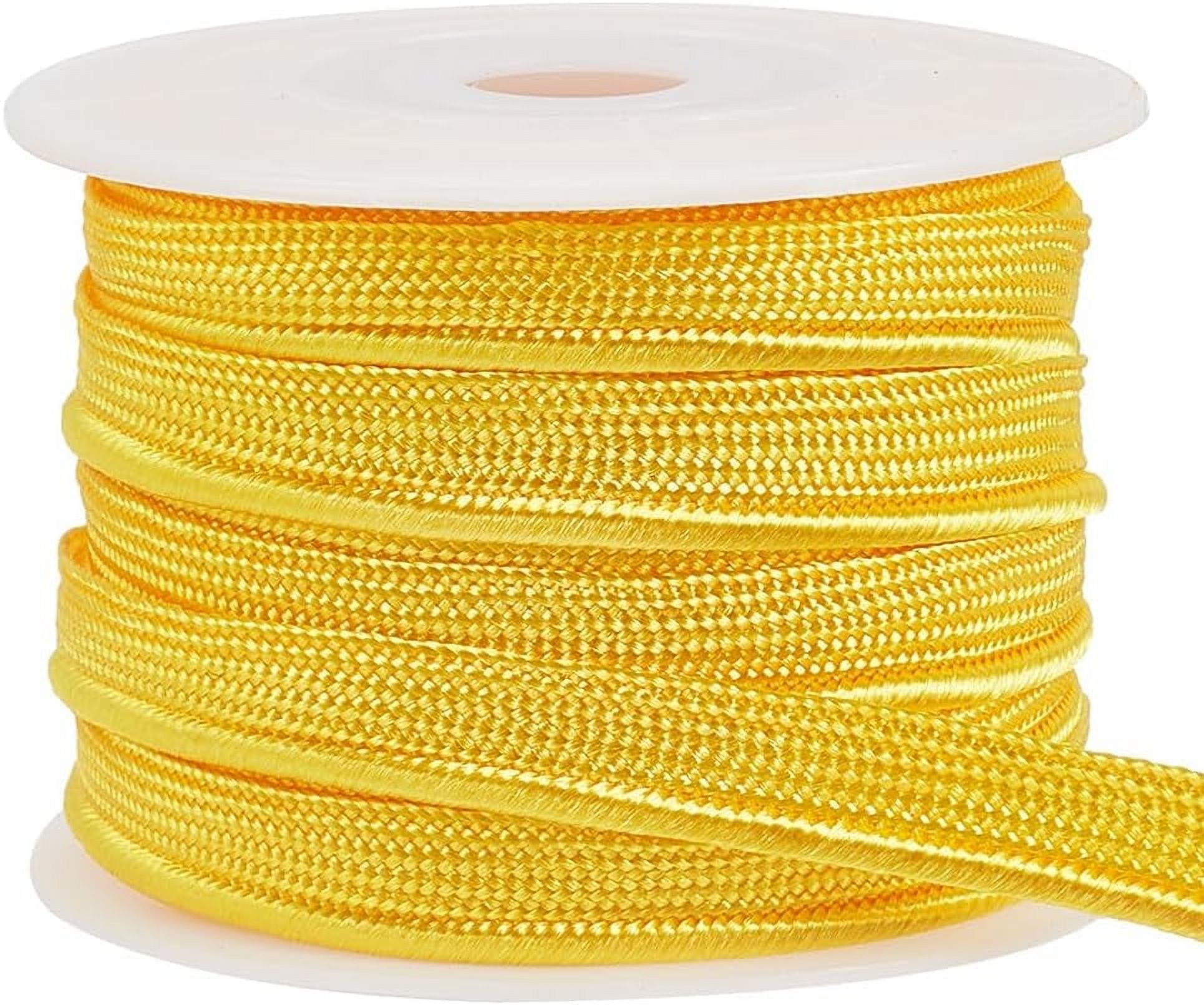 10 Yards(9.14m) Polyester Piping Trim Gold 9mm Wide Bias Tape Lip Cord ...
