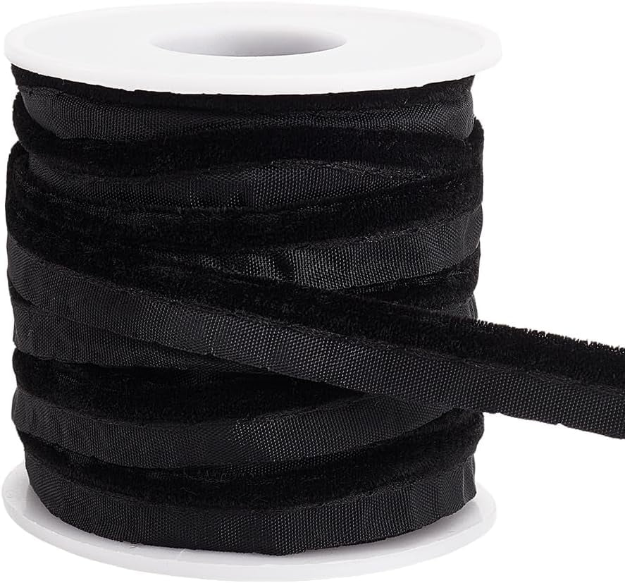 10 Yards Black Velvet Piping Bias Tape 3/8 Inch Wide Welt Cord Piping ...