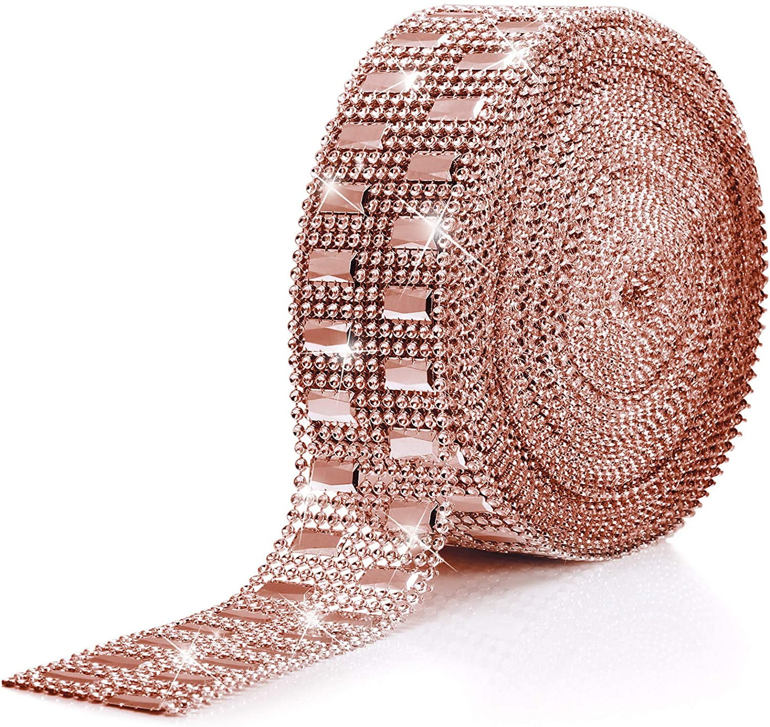 10 Yards Bling Wrap Ribbon Rhinestone Diamond Ribbon Rose Gold Bling ...